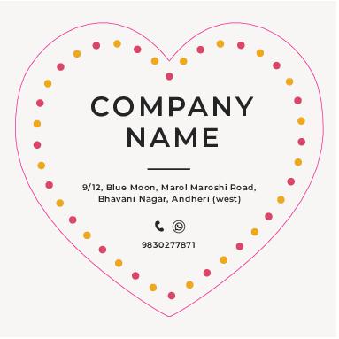 Browse Multiple Designs for Heart Shape Sticker & Labels Online