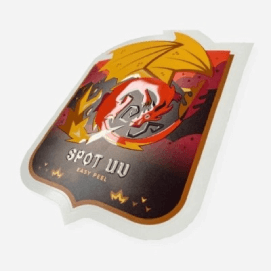 3D Raised & Embossed UV Stickers – Custom Spot UV Logo Stickers ...