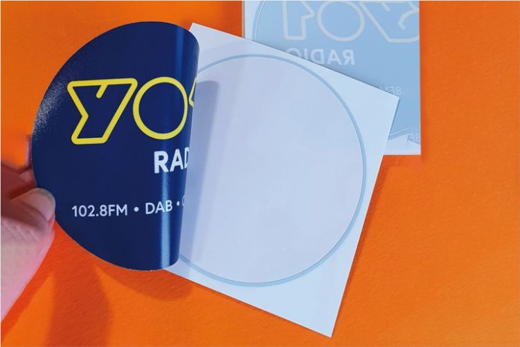 Print Front Adhesive (Reverse) Stickers Online