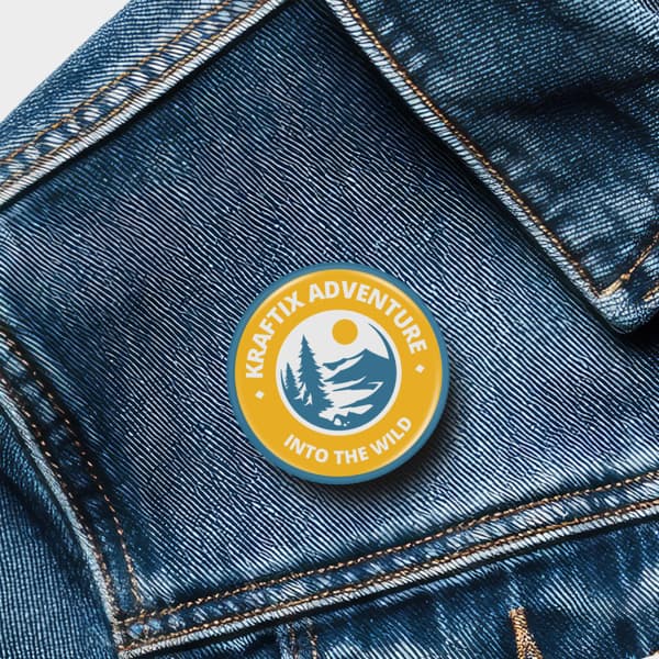 Custom Button Badges with Pin | Print Your Logo Online