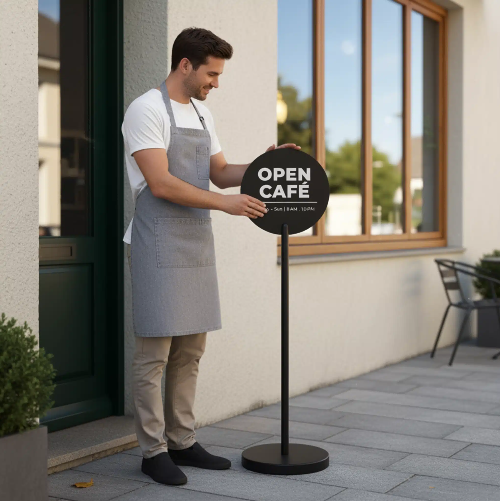 Cafe Sign Round Lollipop - msps adelaide printing