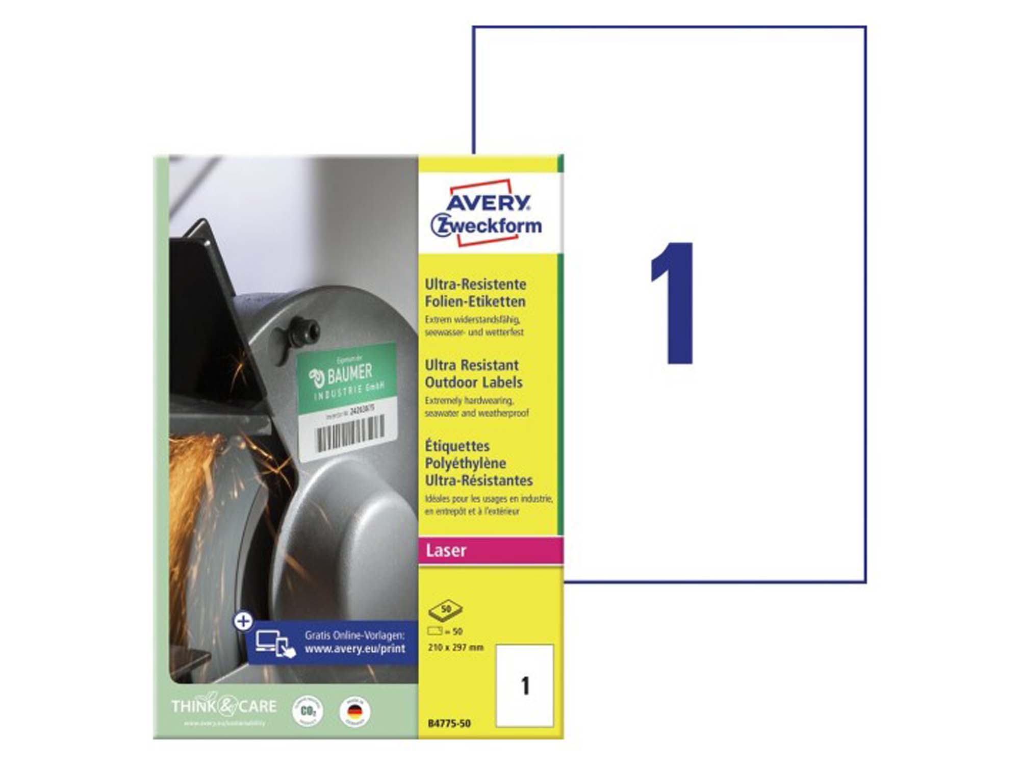 Ultra Resistant Outdoor Labels (B4775-50) - Label Store