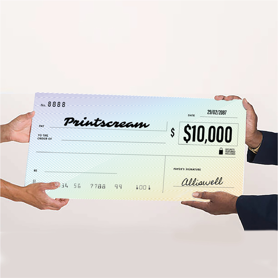 Big Cheque Mockup Print Scream Pte Ltd Big Cheque Mockup Print Scream Pte Ltd