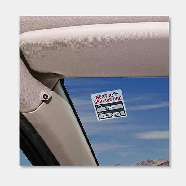 Car Service Labels - Tenacity Design Pty Ltd
