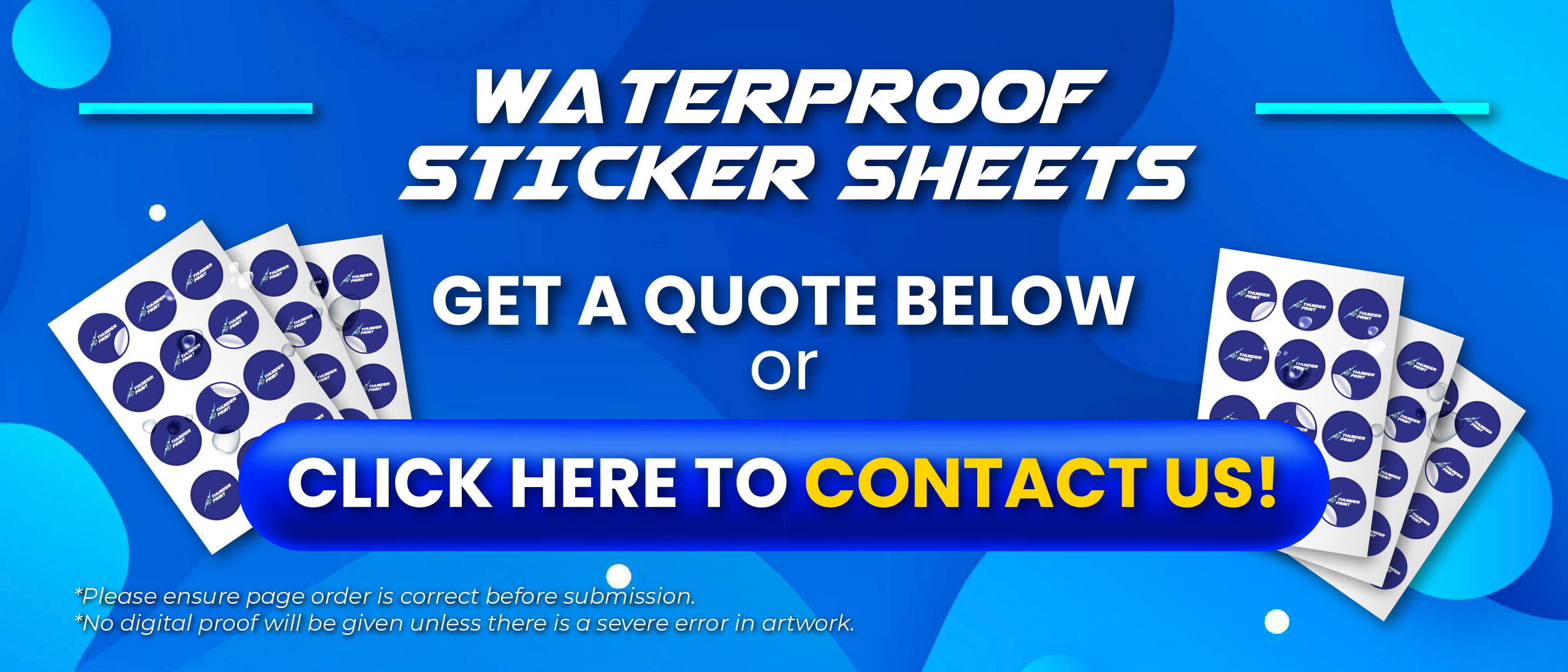Waterproof Sticker Sheets - ThunderprintSG