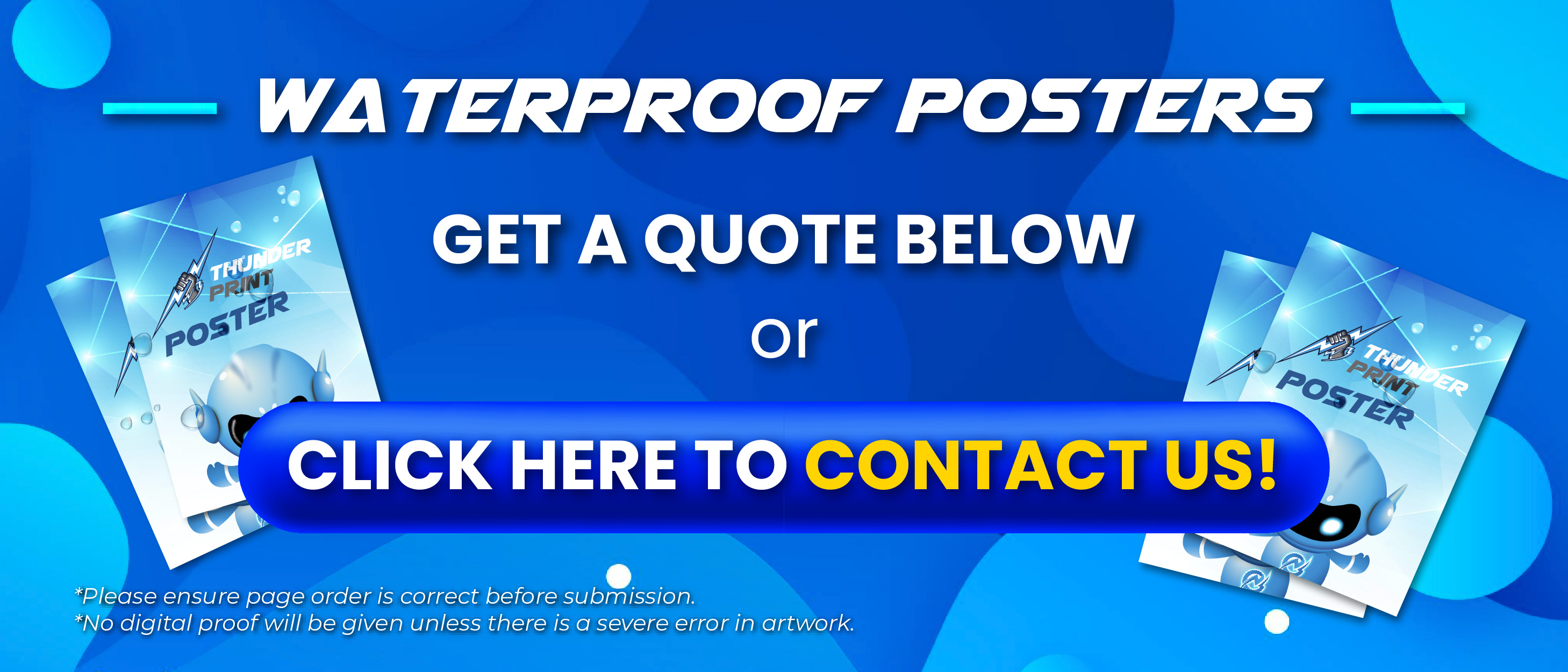 Waterproof Posters - ThunderprintSG