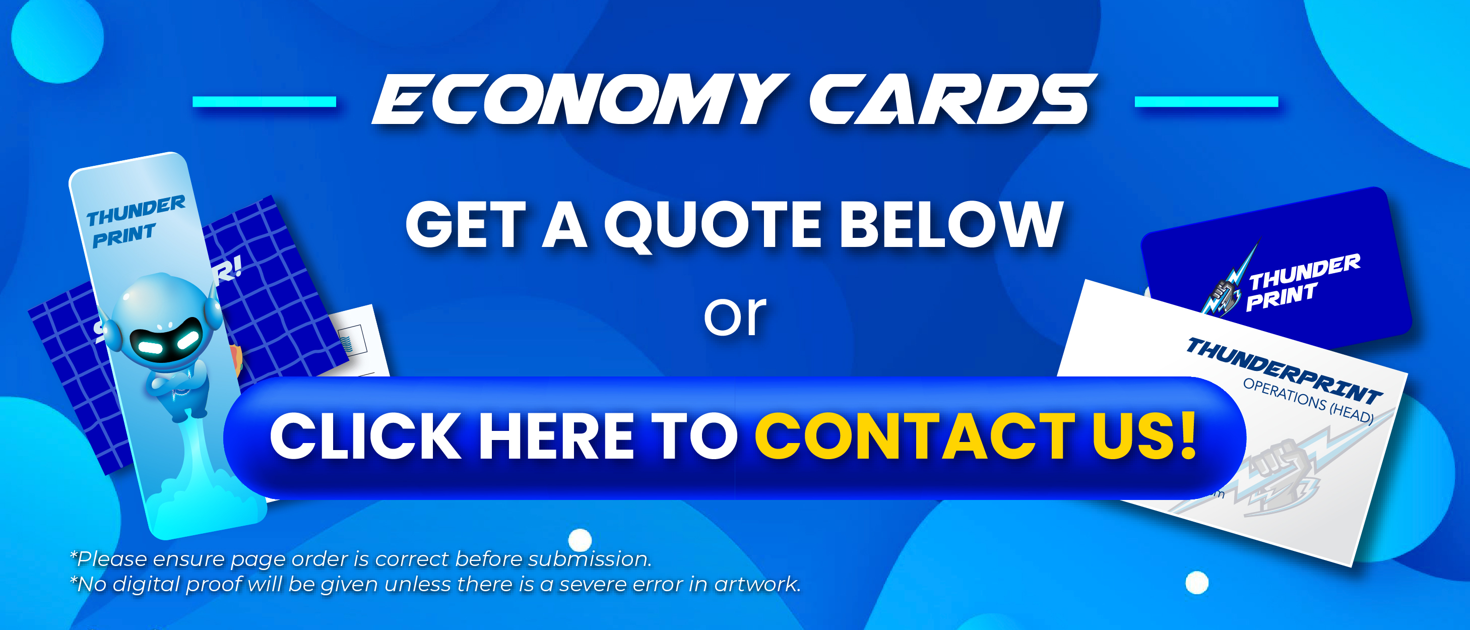 Custom Economy Cards - ThunderprintSG