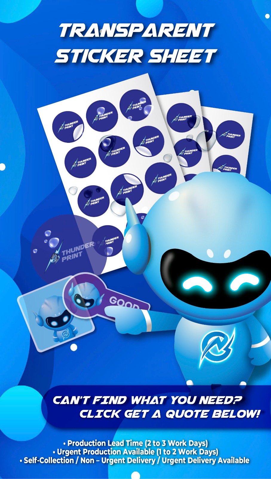 Transparent Sticker Sheets - ThunderprintSG