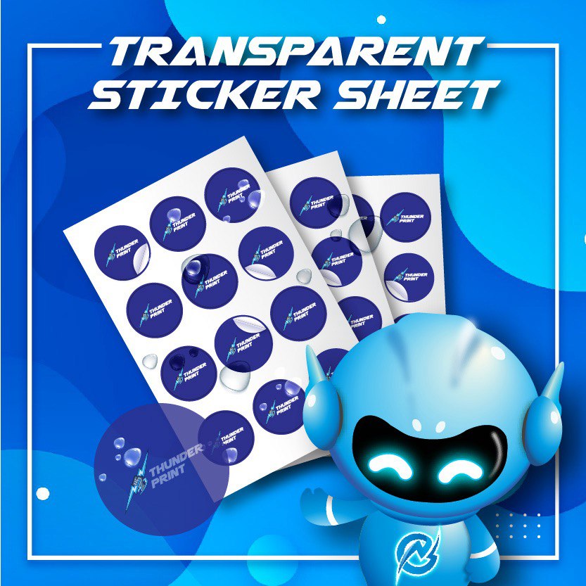 Transparent Sticker Sheets - ThunderprintSG