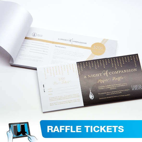 Raffle Ticket Printing | Fundraising Tickets | Udesignit Australia