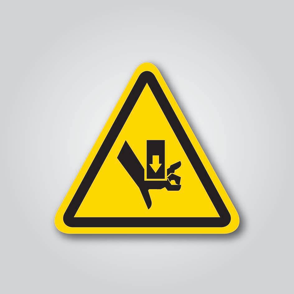 Crush Hazard Warning Symbol Label - Wadsworth Graphics Pte Ltd