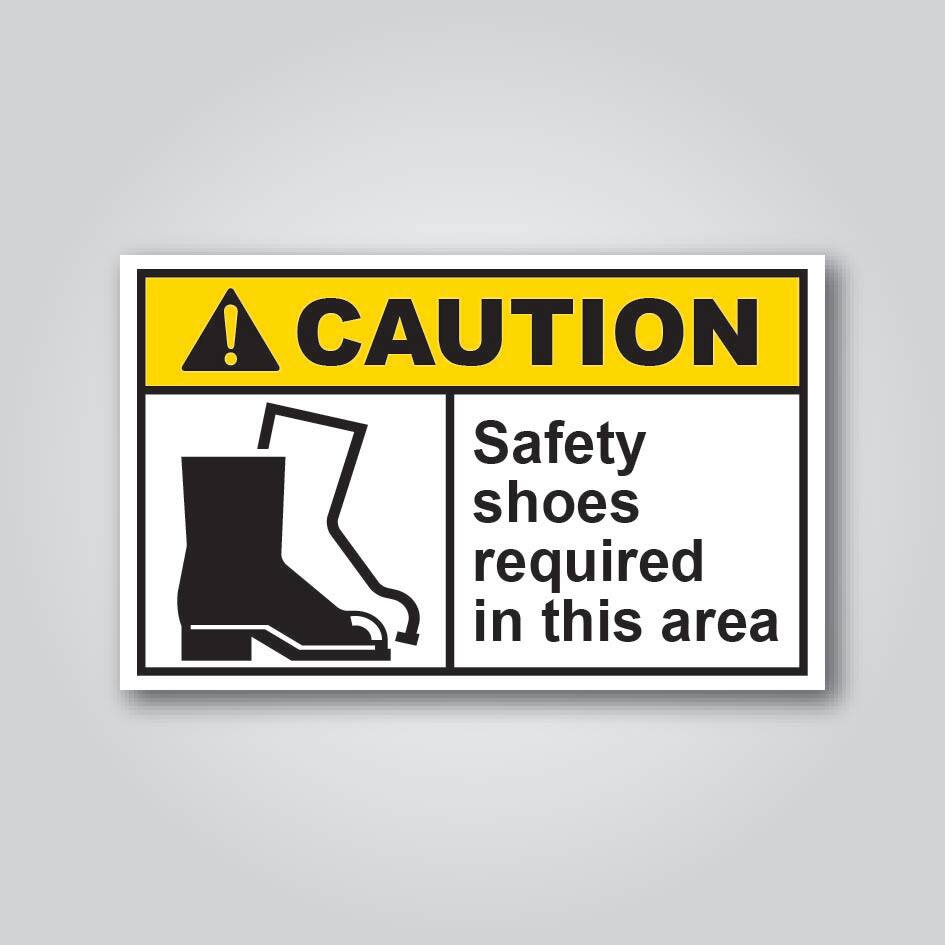 Caution Foot Protection Label - Wadsworth Graphics Pte Ltd